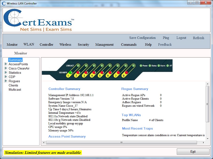 Cisco Wireless LAN Controller GUI – CertExams Blog