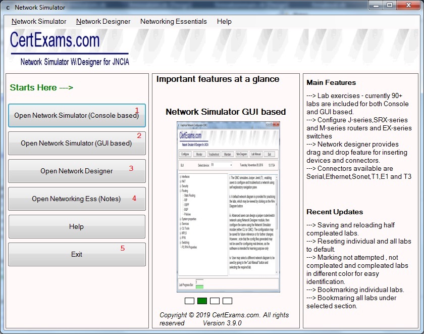 Network Simulator with Designer for Juniper JNCIA with Exam Simulator ...