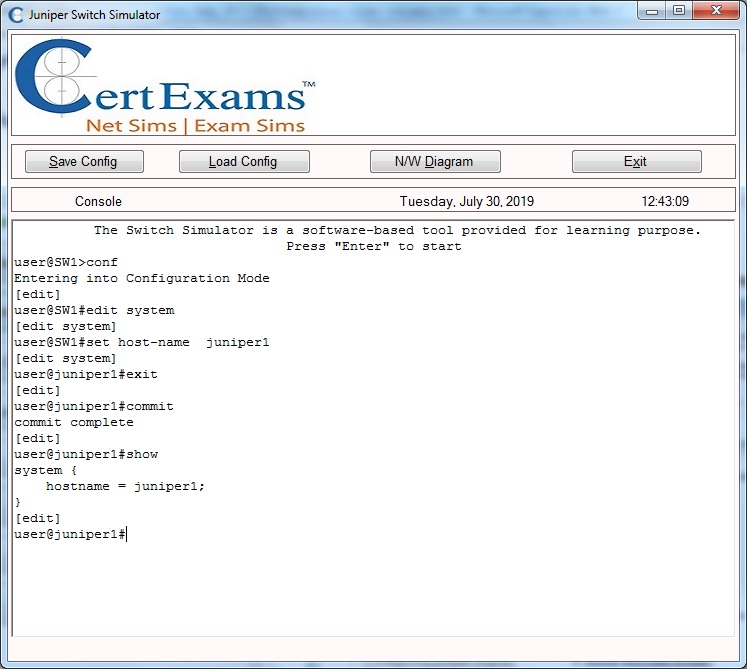 About Juniper Network Simulator Navigation – CertExams Blog