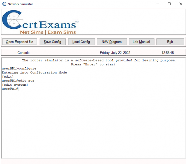 About Juniper Network Simulator Navigation – CertExams Blog