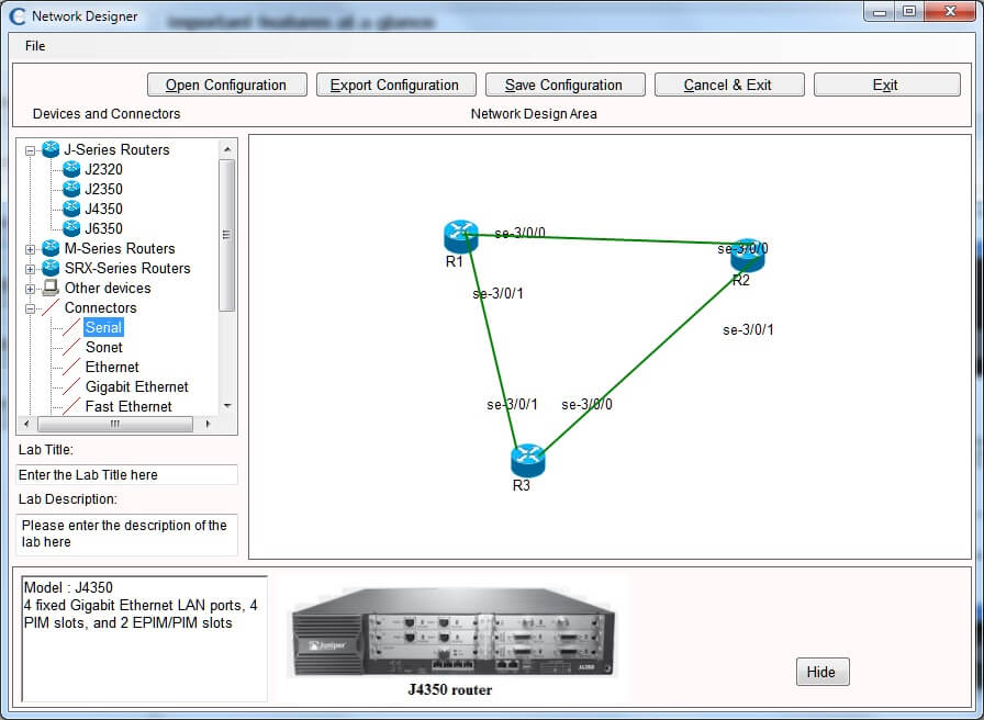 Network Simulator with Designer for Juniper JNCIA with Exam Simulator ...