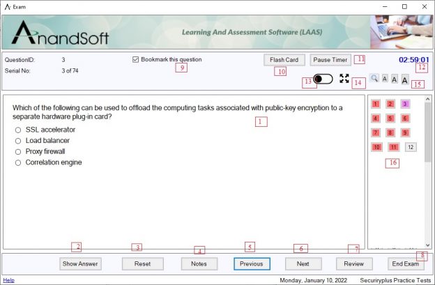 Learning And Assessment Engine : Exam Screen – CertExams Blog