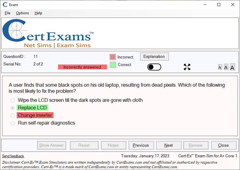 Cert-Ex™ Lab Simulator with ExamSim for A+ Download