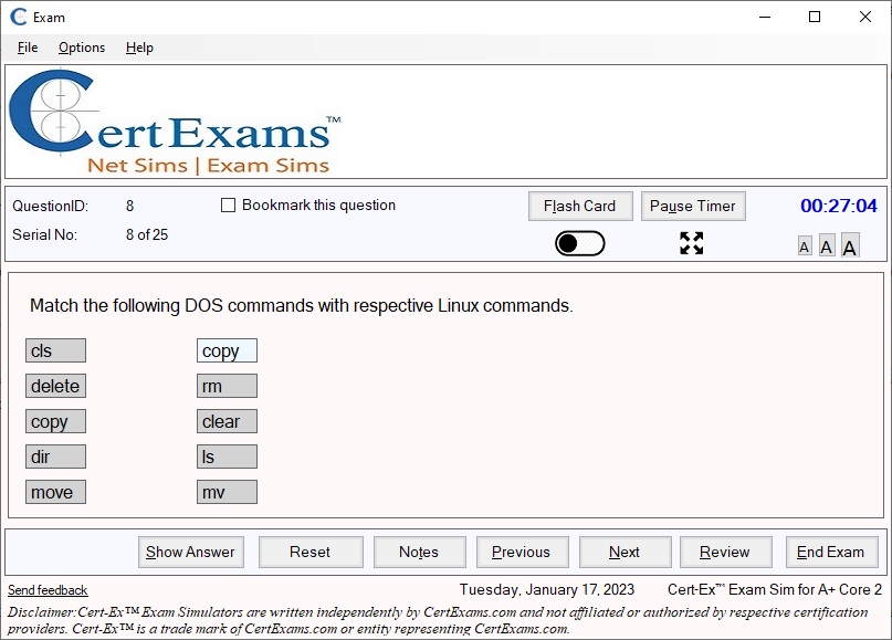 Cert-Ex™ Exam Simulator for A+ Core 2 Download