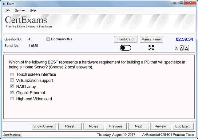 Cert-Ex™ Exam Simulator for A+ Essentials 220-901 Download