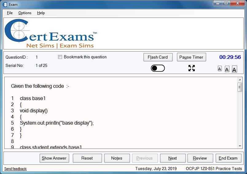 Cert-Ex™ Exam Simulator for Java SE 8 Programmer II 1Z0-809 Download