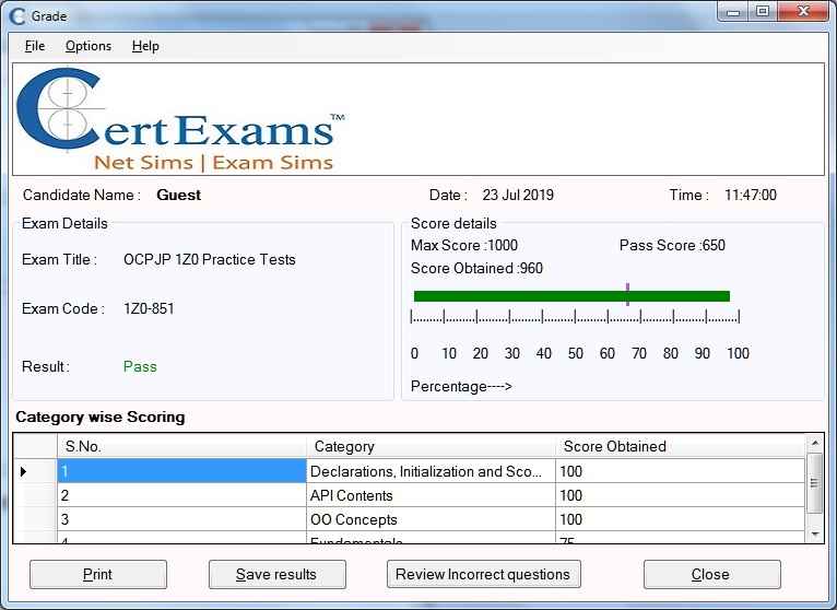 Cert-Ex™ Exam Simulator for Java SE 8 Programmer II 1Z0-809 Download