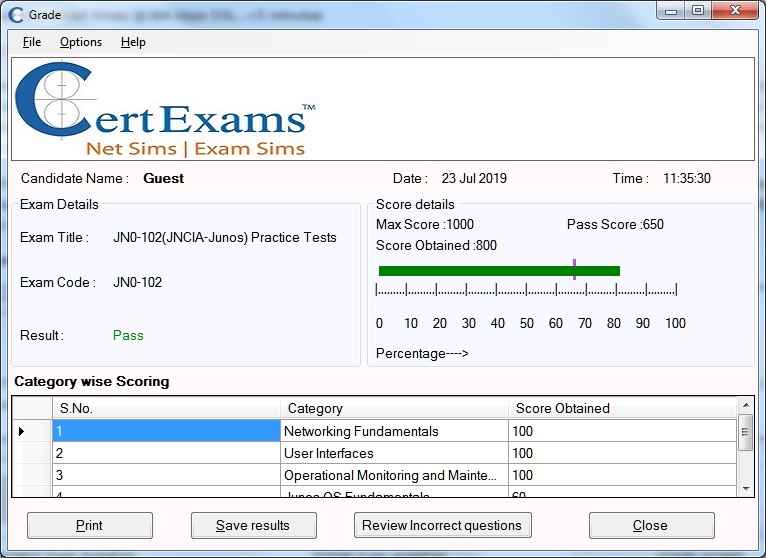 Cert-Ex™ Exam Simulator for JNCIA-Junos Download