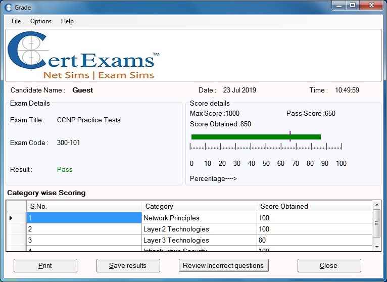 Cert-Ex™ Exam Simulator for CCNP Route 300-101 Download
